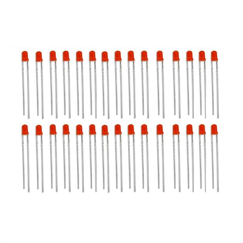 Red Led 3 Mm Wired 3mm Flat Head Water Clear LEDs With Resistors - All ...